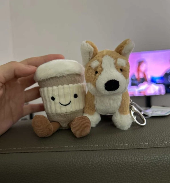 JELLYCAT BETTY CORGI Keychain: Cute Dog Bag Charm New with Tag+Dust Bag ...