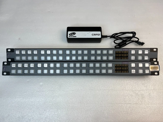 2 X GV Miranda Nvision NV9605 1U LCD X-Y Router Control Panel w power ...
