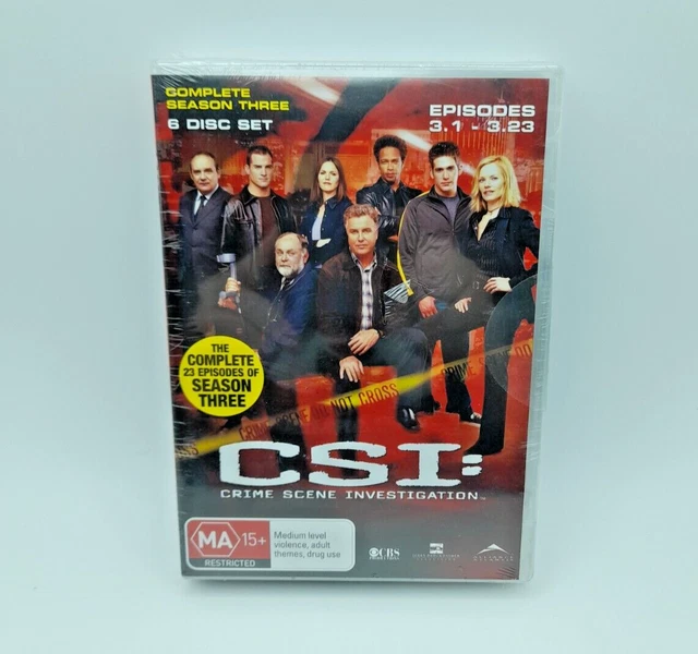 CSI CRIME SCENE Investigation Season 3 DVD 6-Disc Set PAL Region 4 New Sealed £13.86 - PicClick UK