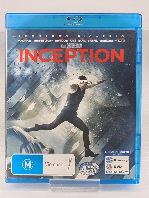 INCEPTION BLU RAY DVD Cillian Murphy Joseph Gordon-Levitt Leonardo ...