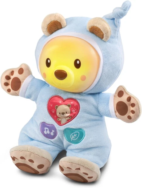 VTECH - LÉON, Mon Lumi Ourson, Poupée Doudou Bébé, Veilleuse Réglable ...