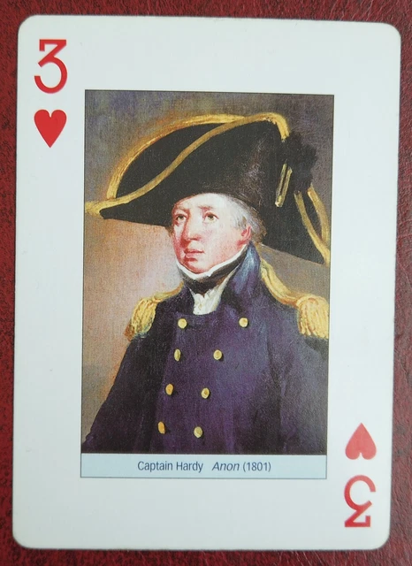 SINGLE PLAYING CARD - Captain Hardy maritime ship war history swap card ...