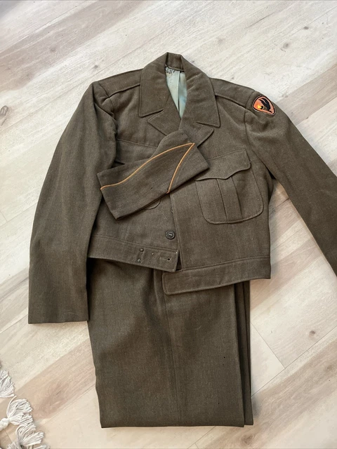ORIGINAL POST WW2 Era US ARMY Field Jacket Wool OD Army Aviation Center ...