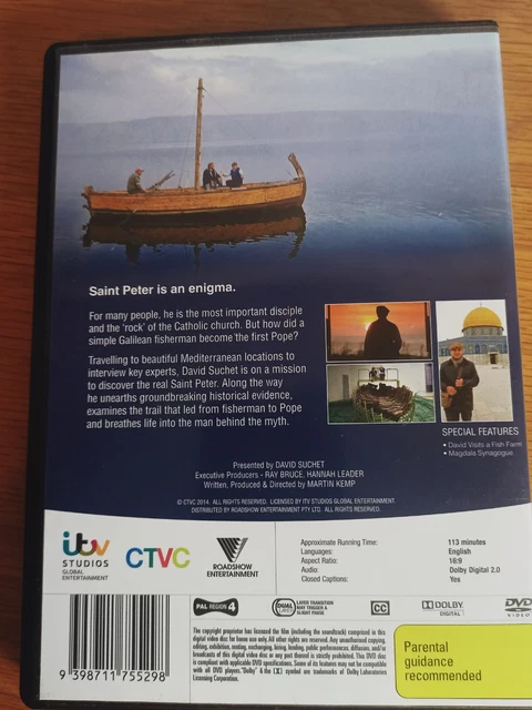 ITV DAVID SUCHET In The Footsteps Of St Paul + St Peter Region 4 DVDs ...