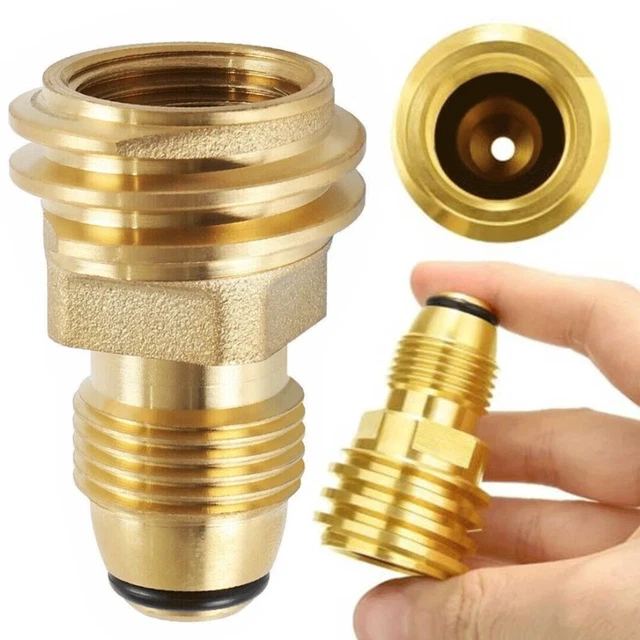BRASS POL TO QCC1 Adapter Valve for Propane LP Gas Tank Bottle ...