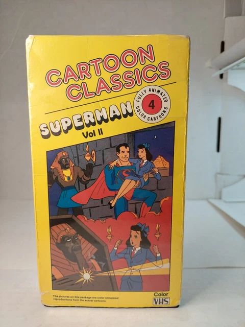 CARTOON CLASSICS SUPERMAN Vol II VTG 1988 VHS Tape (4 Cartoons from ...