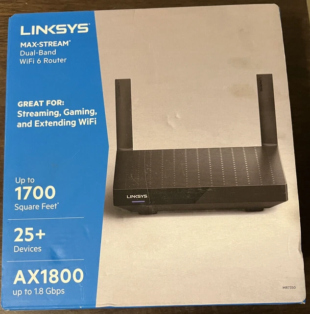 LINKSYS MR7350 MAX-STREAM Dual-Band Wi-Fi 6 Router PRE-OWNED $29.99 ...