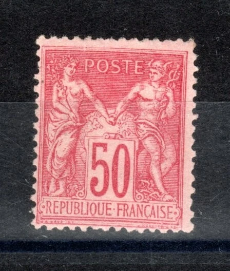 FRANCE N°98 NEUF mais avec taches et adhérence + dents courtes, cote ...