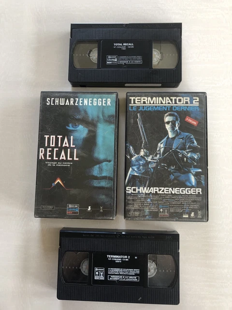 LOT 2 VHS Arnold Schwarzenegger Total Recall + Terminator 2 - K7 vidéo ...