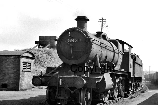 35MM B&W NEGATIVE ex GWR loco 6345 at Swindon in 1959. Sold with ...