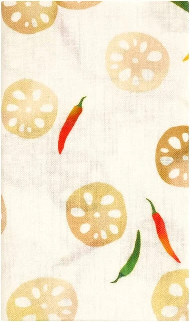 HAMA PATTERN TENUGUI lotus root and red pepper off £16.19 - PicClick UK