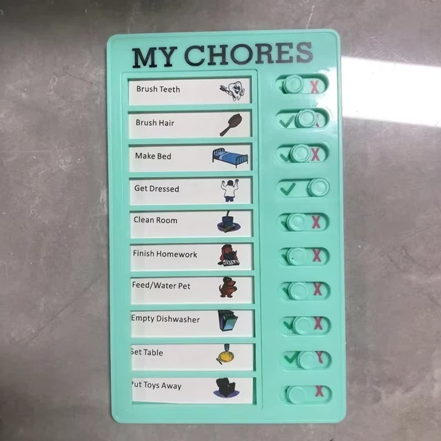 REUSABLE CHORE CHART Planning Board Portable Memo Checklist Board for Kids Detac $21.11 ...