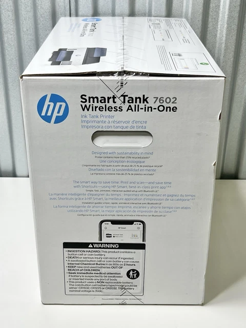 HP SMART TANK 7602 Wireless All-in-One Color Ink Printer Mobile Copy ...