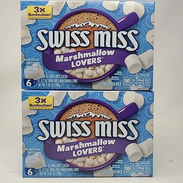 2 PACK SWISS Miss Hot Cocoa Mix Marshmallow Lovers Chocolate Drink 8 ...
