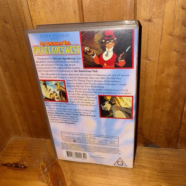 AN AMERICAN TAIL Fievel Goes West VHS $19.00 - PicClick AU