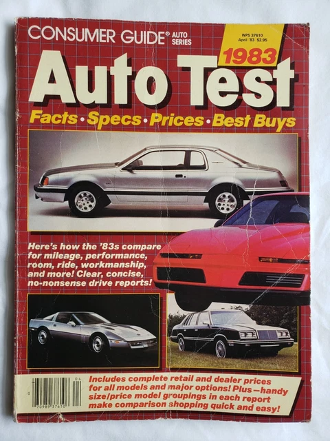 CONSUMER GUIDE &AUTO Test 1983" road tests, specs & ratings of over 80 ...
