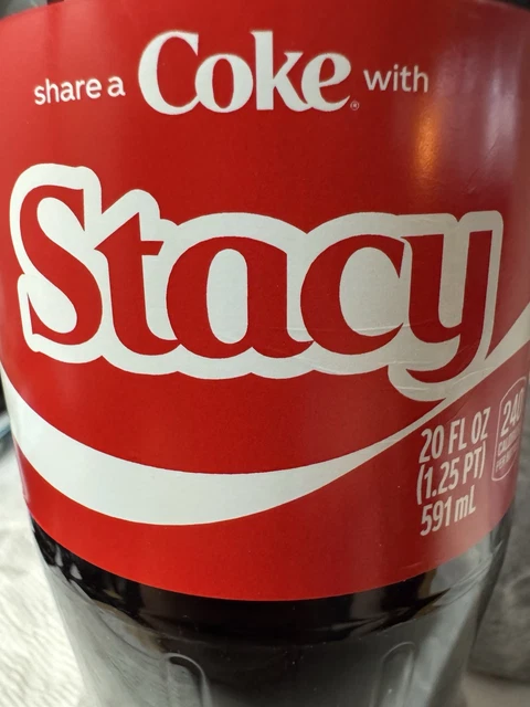 SHARE A COKE with Stacy 2025 Personalized Gift Coca~Cola Bottle 20oz ...