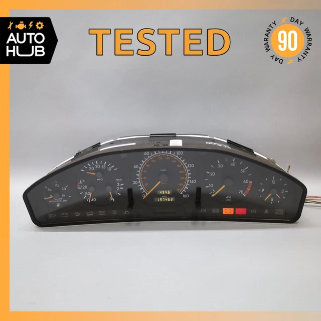 93-95 MERCEDES R129 SL500 500SL Instrument Cluster Speedometer OEM 197k ...