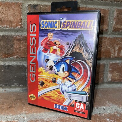 SONIC THE HEDGEHOG Spinball (Sega Genesis, 1994) Game And Case No ...