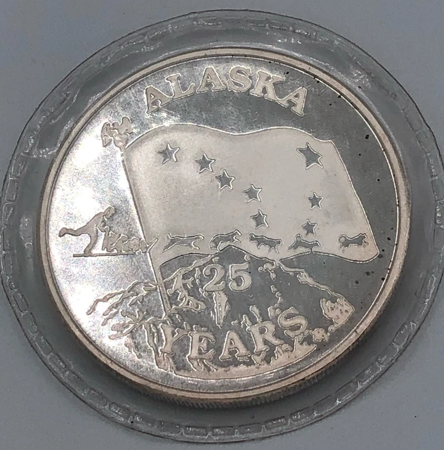 ALASKA 25 YEARS Collectible 999 1oz Silver Coin £47.24 - PicClick UK