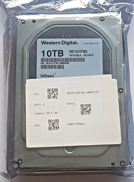 10TB SATA WESTERN Digital WD101EFBX-68B0AN0 7200rpm 256MB 3.5" Hard ...