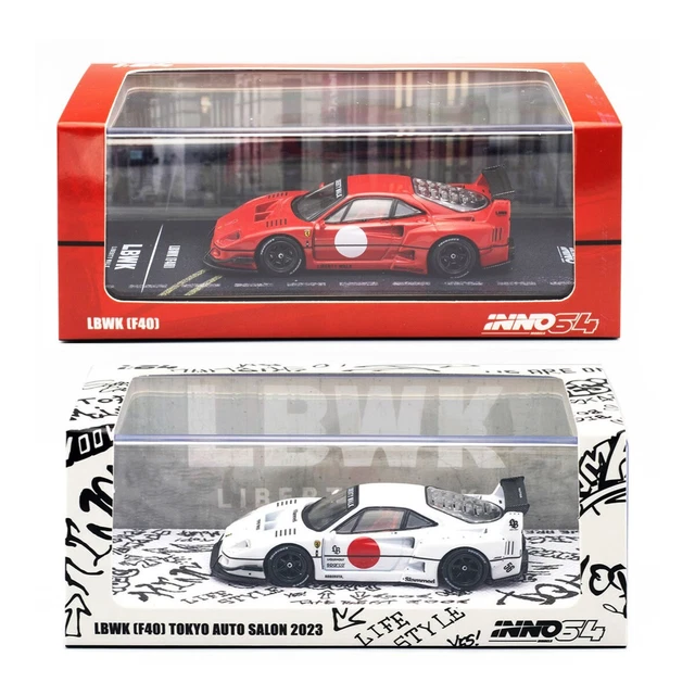 INNO64 1:64 LBWK Liberty Walk Ferrari F40 Red & White Tokyo Auto Salon ...