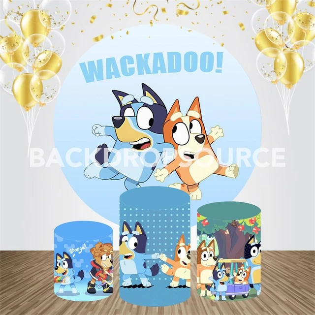 BLUEY FICTIONAL CHARACTER Event Party Round Backdrop Kit $37.88 ...