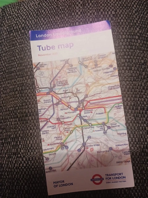 TFL LONDON UNDERGROUND Folding Tube Map. November 2022 £1.13 - PicClick UK