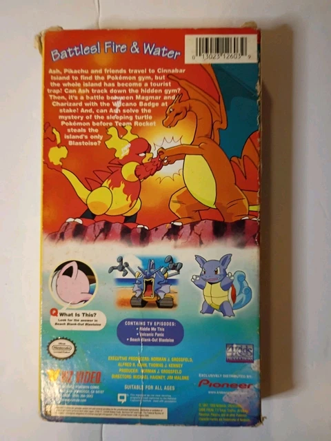 1998 POKEMON WATER Blast VHS Tape Three Episodes $13.95 - PicClick CA
