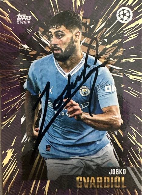 MANCHESTER CITY JOSKO Gvardiol Hand Signed Topps Card Rare £9.99 ...