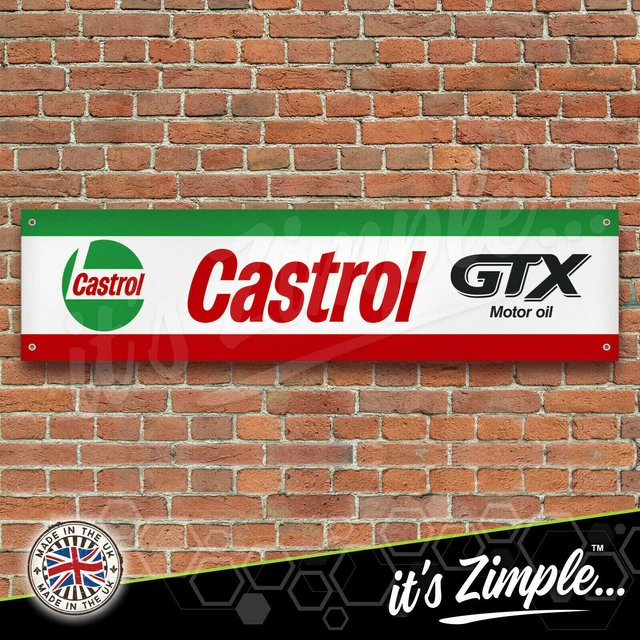 CASTROL GTX MOTOR OIL Garage Workshop Banner PVC Sign Display ...