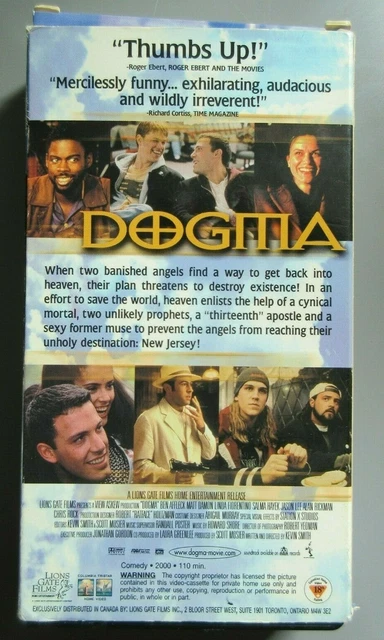 DOGMA (2000) VHS Tape Ben Affleck Matt Damon Chris Rock $18.74 - PicClick CA