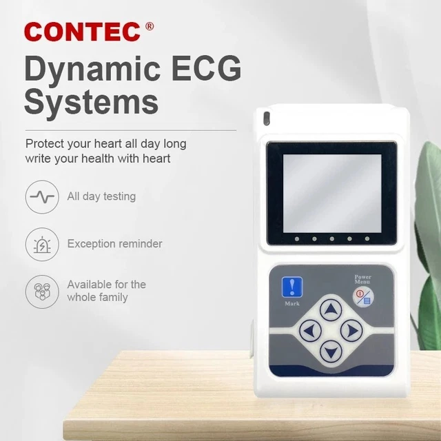 CONTEC TLC5000 24 hours 12 Channel ECG/EKG Holter Monitor System,PC ...