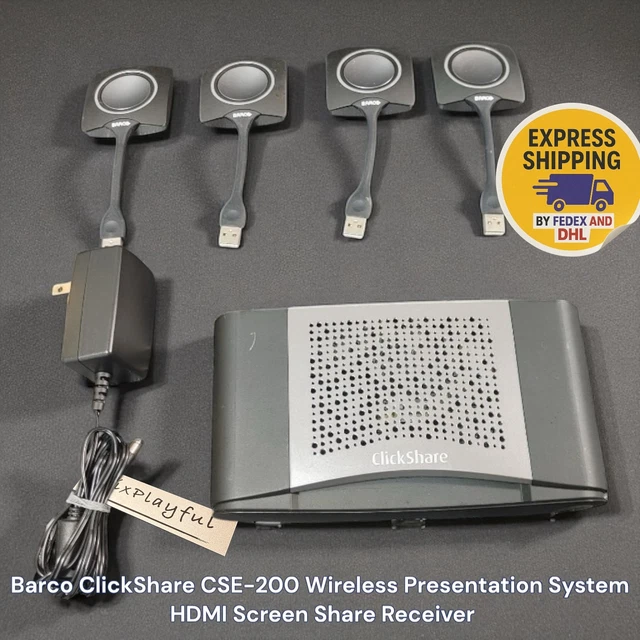 BARCO CLICKSHARE CSE-200 Wireless Presentation System HDMI Screen Share ...