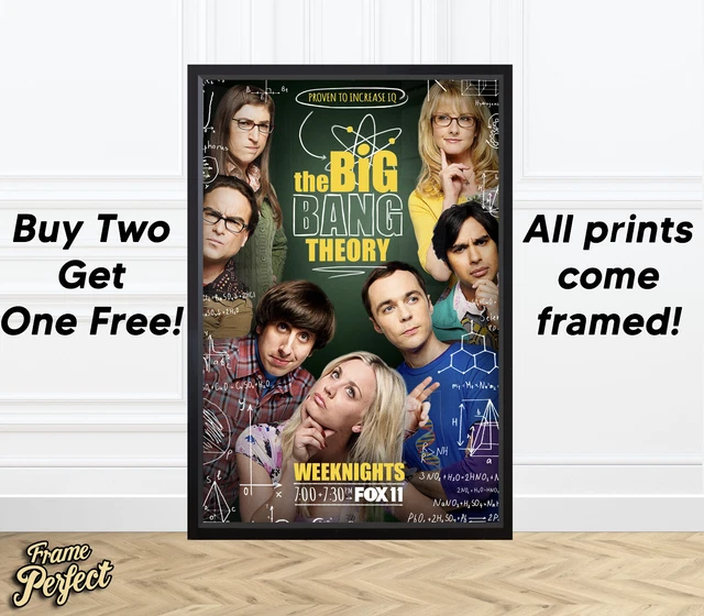 Framed The Big Bang Theory Tv Poster A3 Wall Art Home Decor Eur