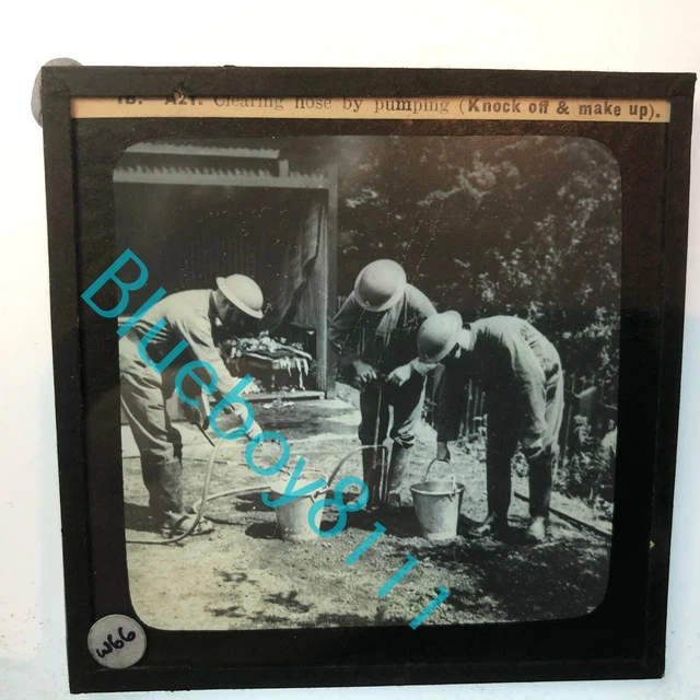 WW2 HOME FRONT AFS Fire fighting Glass Slide Clearing Hose By pumping ...