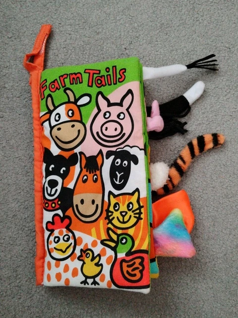 JELLYCAT FARM TAILS Soft Book Suitable From Birth £7.50 - PicClick UK