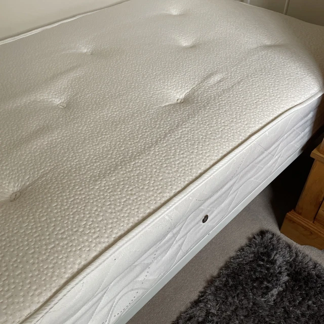 SINGLE METAL BED frame and balmoral orthocare memory mattress hardly ...