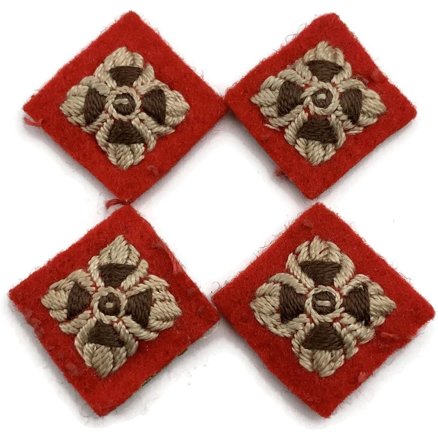 WW2 BRITISH ARMY Officers CLOTH Insignia Pips - Rank of Lieutenant Set ...