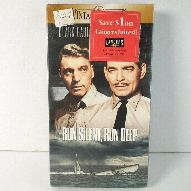 RUN SILENT, RUN Deep (VHS, 1996, Vintage Classics) Clark Gable Movie ...