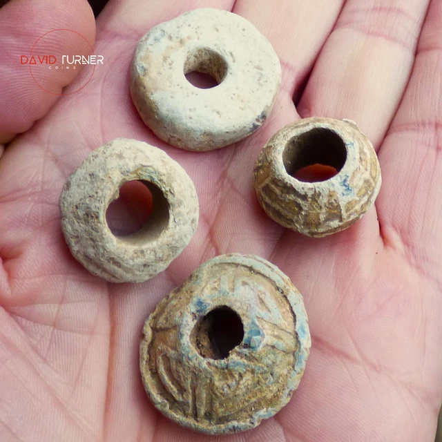 DECORATIVE MEDIEVAL LEAD Spindle Wholes x 4 £19.50 - PicClick UK