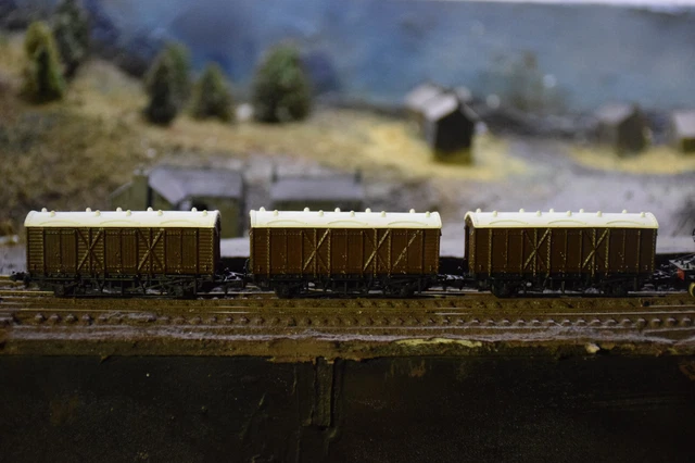 3 PACK N Gauge Fruit D GWR Box Van Wagons GWR Brown £24.50 - PicClick UK