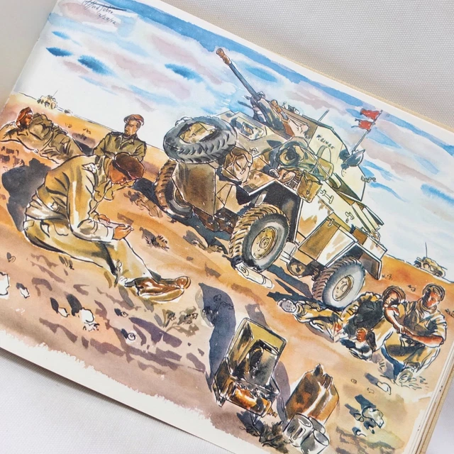 WW2 DESERT RAT Sketch Book Saber British 8Th Army North Africa Libya El ...