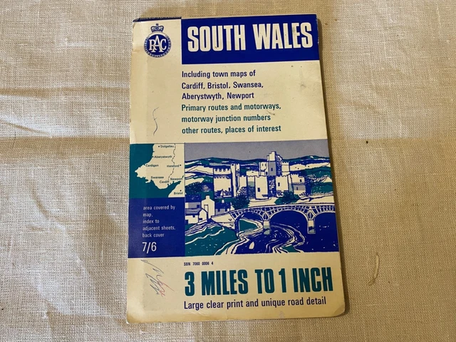 VINTAGE RAC MAP of South Wales 1960s GOOD CONDITION £4.50 - PicClick UK