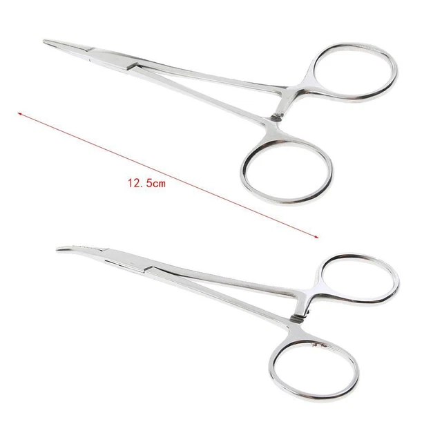 2 X PET Grooming Dog Hemostat Forcep Tweezer Hair Puller EAR Curved ...