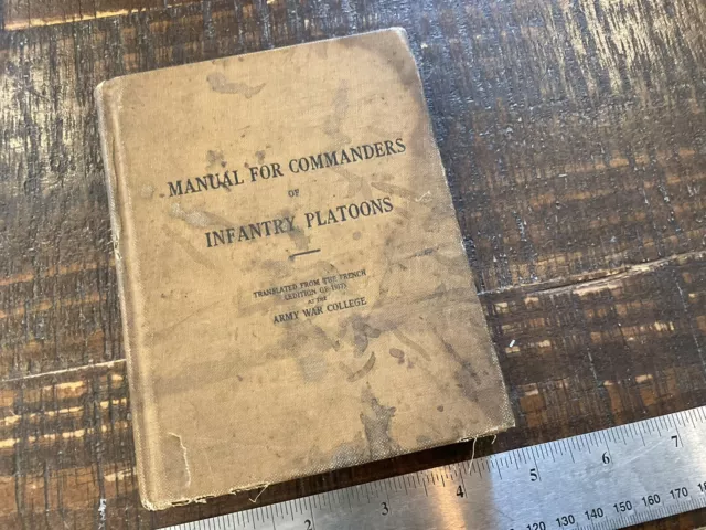 ORIGINAL WWI US Military Infantry Platoon Commander Guide Book - 1917 £ ...