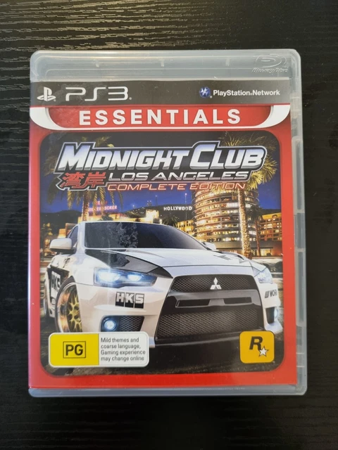 MIDNIGHT CLUB LOS Angeles Complete Edition PS3 Game w Manual PAL VGC ...
