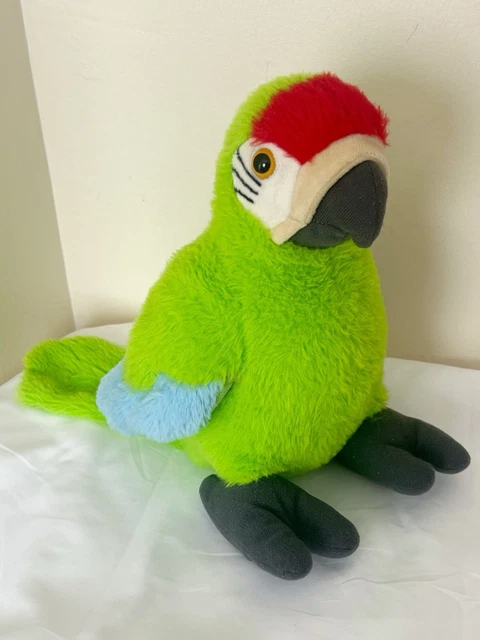 ARK TOYS GREEN Red Parrot Macaw Bird Tropical Jungle Soft Toy Plush 12 ...