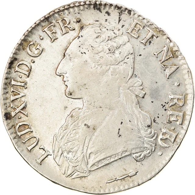 [#876071] MONEDA, FRANCIA, Louis XVI, Écu de Béarn aux branches d ...