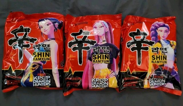 3PK KPOP DEMON Hunters SHIN Ramyun Ramen Huntrix Rumi Zoey Mira ships ...